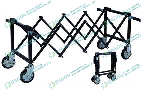 Iron Power Coated Funeral Equipment Foldable Church mortuary rolley with Wheels