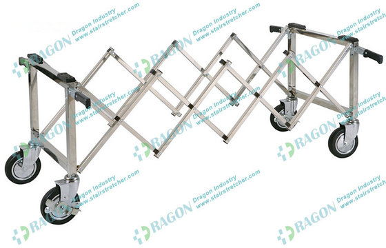 Stainless Steel Funeral Equipment , Church Coffin Trolley with Handles