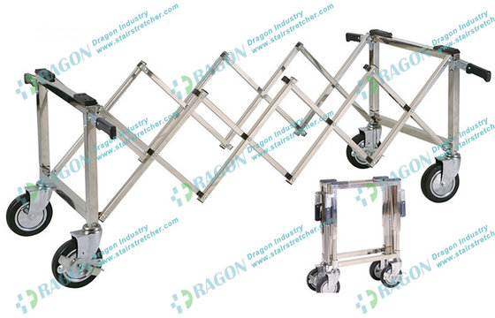 Stainless Steel Funeral Equipment , Church Coffin Trolley with Handles