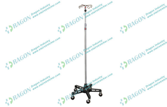Stainless Steel Hospital Furnitures , IV Stand with Free Locker and Five Wheels