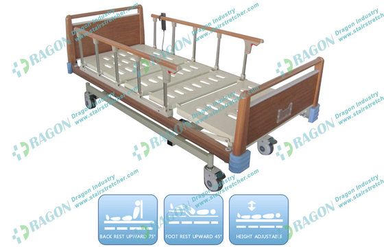 Collapsible Aluminium Guardrails medical electric beds Height adjustable 380 - 650mm