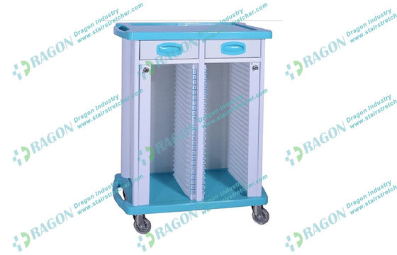 Plastic and Steel Hospital Furnitures for 25 Layers Case History Trolley