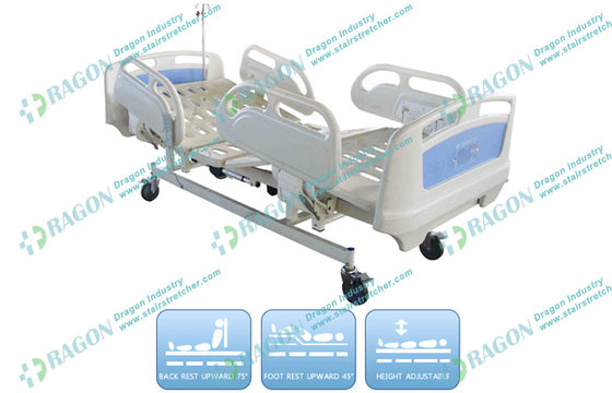 Cold rolled Steel Electric Nursing Bed with Four Wheels and three Motors