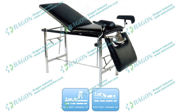 Stainless Steel Frame hospital Medical Examination Couch / table with PU Surface