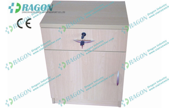 Wooden Hospital Bedside Cabinet with Locked Drawer and Downside Door