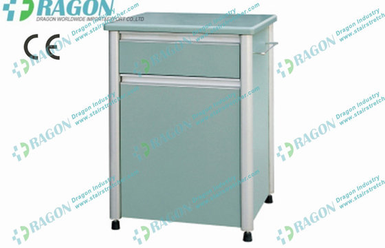Aluminum Alloy and Density Board hospital bedside locker Cabinet with Satinless Steel Top