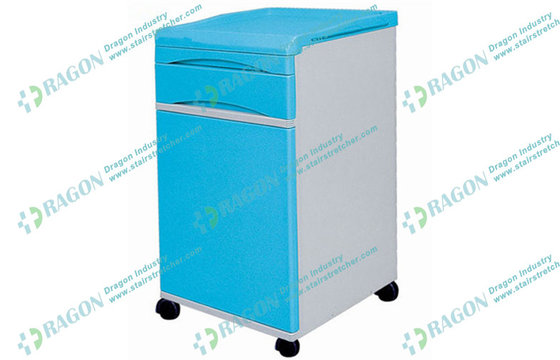 ABS Plastic Hospital Furnitures , Medical Bedside Cabinet with Drawer and Door