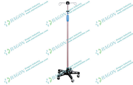 Free Locker Aluminum Alloy Hospital Furnitures, IV Pole with Five Legs