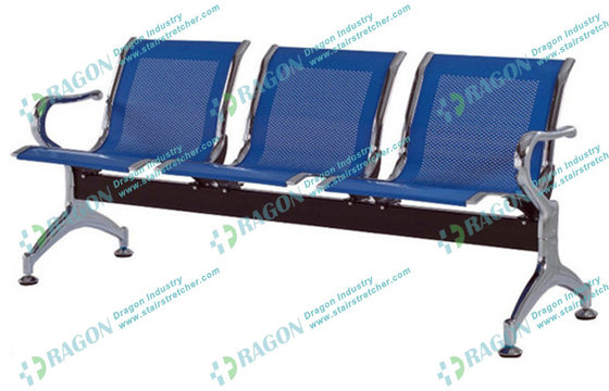 Plastic Coated Three Seaters hospital waiting room chairs with Handles