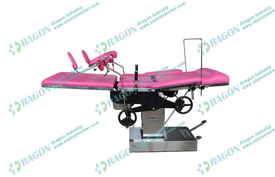 Stainless Steel Hydraulic Manul Gynecology Table with Height adjustable