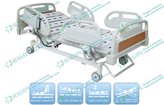 Adjustable Medical Electric ICU Hospital Bed with Five function , electric medical bed