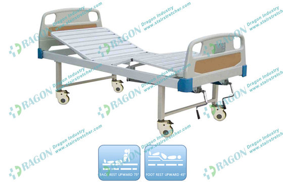 Multi - Functions Manual hospital adjustable beds for home with Bedside cabinet