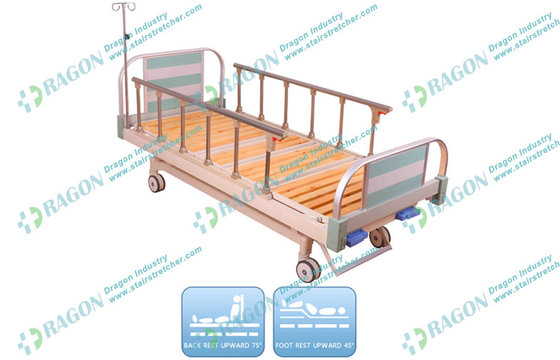 Aluminium Collapsible Side Rails Manual Hospital  Bed With Two Functions