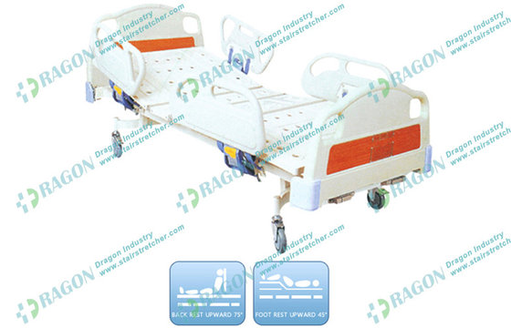 Castor With Brakes Detachable ABS Board Manual Hospital Bed for Patients and Disabled