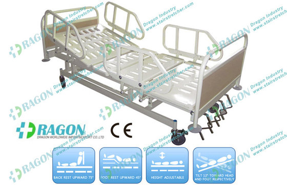 Height adjustable Five Functions hill rom hospital beds with Steel Coated rails