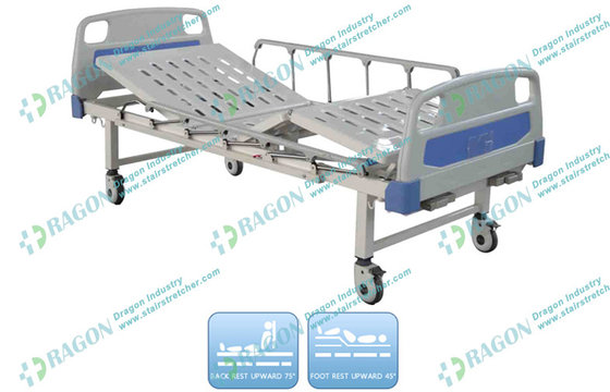 Two Functions Manual Hospital adjustable bed for patient with Drainage Hook