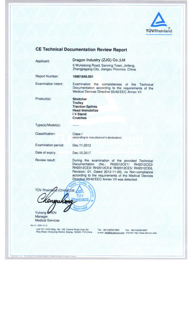 China Dragon Industry (ZJG) Co.,Ltd certification
