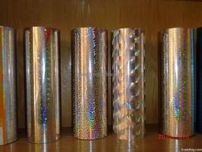 China PET Flat Hot Holographic Stamping Foil , Silver Foil Food Packaging supplier