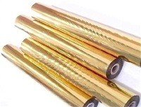 China 120M Length Flat Hot Gold Foil For Beer Labels / Chocolate Packaging supplier