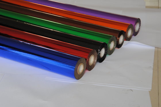 Book Covers Hot Stamping Colored Foil Paper Red Green Blue 15 Micron Thickness supplier