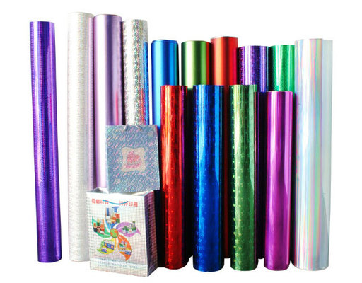 Christmas Gift Rainbow Holographic Foil PET Film 12Micron Thickness supplier
