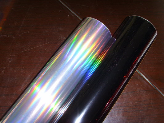 Christmas Gift Rainbow Holographic Foil PET Film 12Micron Thickness supplier
