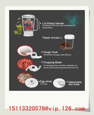 New Designed Multi-function Food Processor EF308 / Food Processor with Slicer/Shredder/Chopper Blades