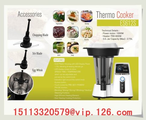 CE Mixer/ Thermo Cooking Blenders With Wifi APP/ 1000W Thermo Soup Maker/ 1.75 Liters Stainless Steel Thermo Mixer