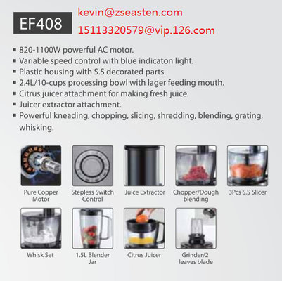Easten Food Processor EF408/ 1.5 Liters Blender Cup Food Processor With Coffee and Herbs Grinder Function