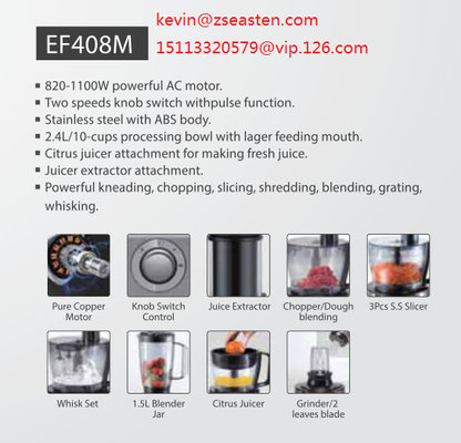Easten 10-in-1 Vegetable Food Processor EF408M With Juicer Blender/ 1100W Food Processor in Home Appliances