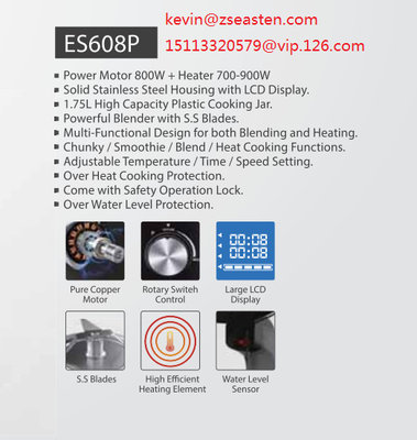 Easten Multi-functional Soup Maker ES608P/ 800W Food Processor With Soup Maker/ Kitchen Soup Blender