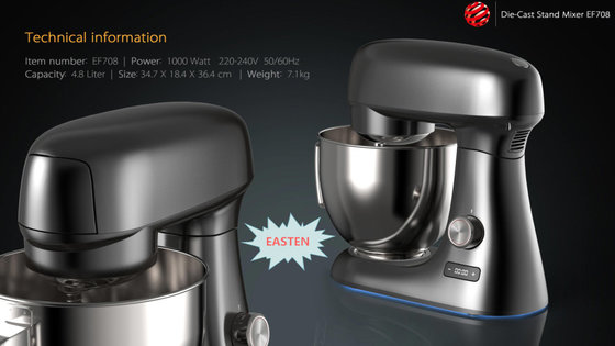 4.8L S.S Bowl Kitchen Machine/ Electric Stand Bread Dough Mixer/ Stand Cream Mixer Made in China