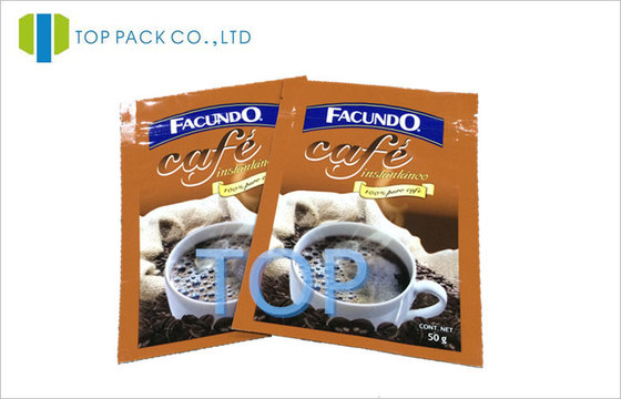 Brown Stand Up Pouch Packaging Aluminum Foil Zipper Pouch For Coffee