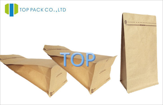 Yellow PET / KRAFT PAPER / PE Food Packaging With Zipper For Bread / Sandwich