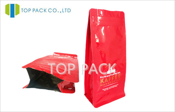 Plastic Flat Plain Stand Up Pouches Foil Layer High Barrier Zipper Closure For Tea