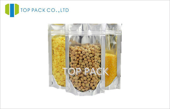 One Side Clear Aluminum Foil Bags For Dried Nuts , PET / VMPET / PE Laminated
