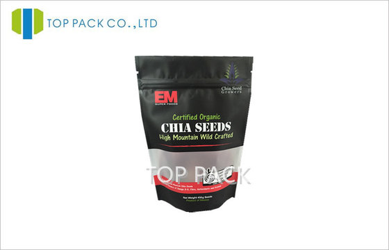 Aluminum Foil Zipper Stand Up Pouch Bags For Packaging Chia Seeds