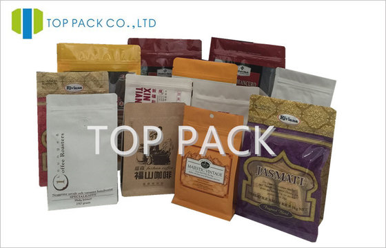 Block Bottom Stand Up Pouch Packaging For Food / Phone Accessories
