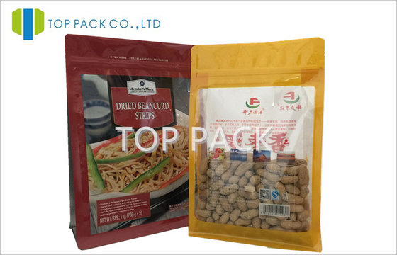 Side Gusset Plastic Food Packaging Dried Beancurd Stand Up Bags