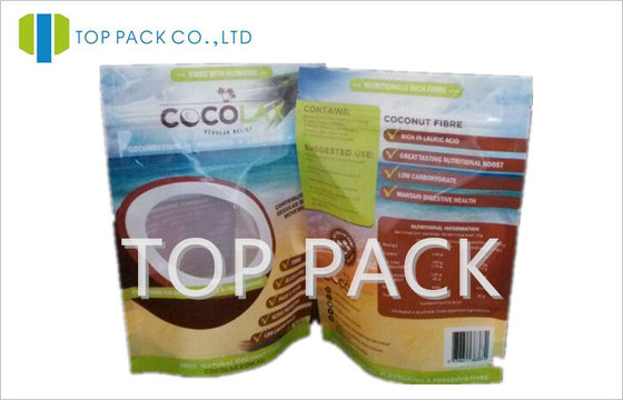 Laminated Plastic Stand Up Pouch With Window Nut Packaging Doypack