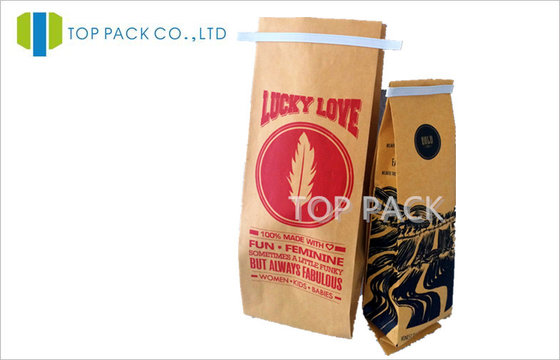 Tin Tie Coffee Packaging Bags Standing Bottom Glossy / Matte Finishing Printing
