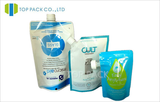 Custom Stand Up Bag With Spout Leak Proof For Water / Milk , CE Approval