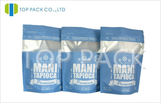 Aluminum Foil Ziplock Stand Up Food Pouches Matte Window For Tapioca