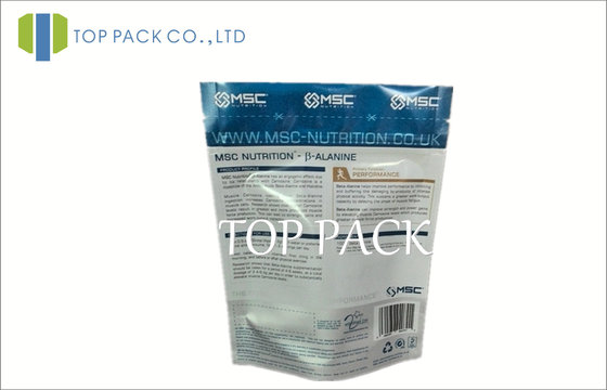 Resealable Aluminum Foil Ziplock Stand Up Bags For Food Packaging