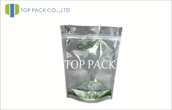 Ziplock Aluminum Foil Pouches For Protein Powder , PET / AL / PE Multilayer Laminated