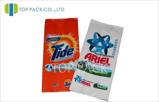 PET / PE Printed Side Gusset Bags For Washing Powder And Laundry Detergent , 900gr