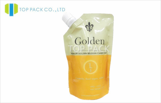PET / AL / PE Stand Up Pouch With Spout For Liquid Soap , Customized Printing