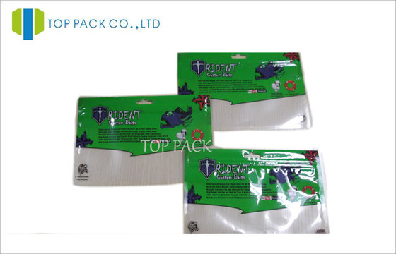 Moisture Proof Fishing Lure Packaging 190MM x 126MM With Zipper Hole Top