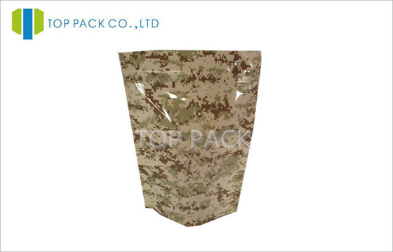 Custom Printed Aluminum Foil Stand Up Zip Pouches 120micron