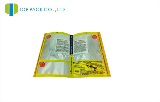 Yellow Plastic  Fishing Lure Packaging Foil Inside with Book Shape